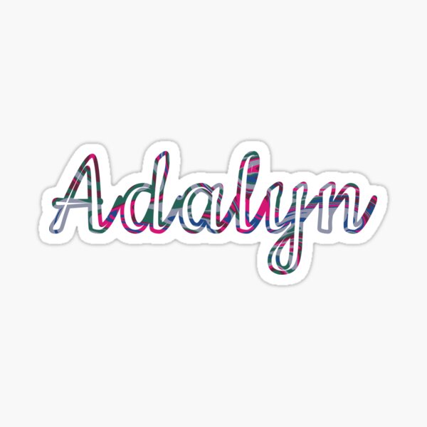 "Adalyn Name Sticker" Sticker for Sale by uni-hannah-corn | Redbubble