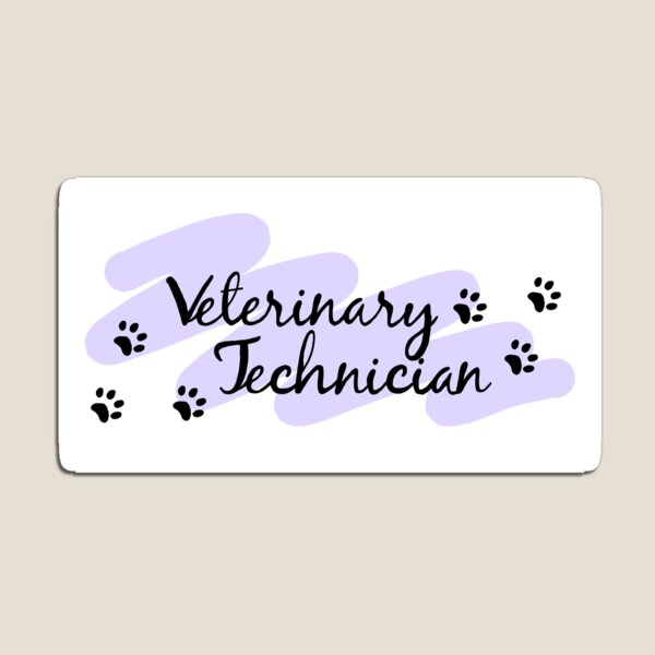 Veterinary Assistant Name Tag Purple Pawprints Zazzle, 40% OFF