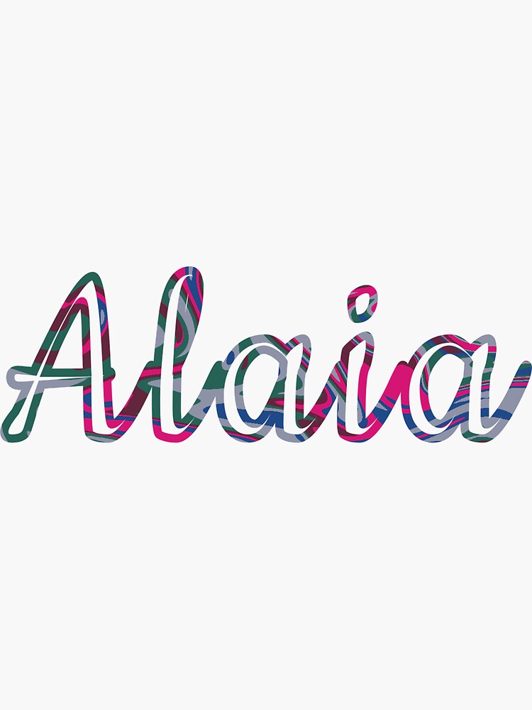 "Alaia Name Sticker" Sticker by uni-hannah-corn | Redbubble