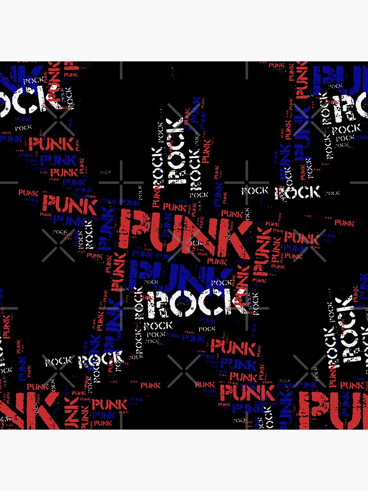 "Punk Rock Star Stencil Pattern" Sticker for Sale by Ikaroots | Redbubble