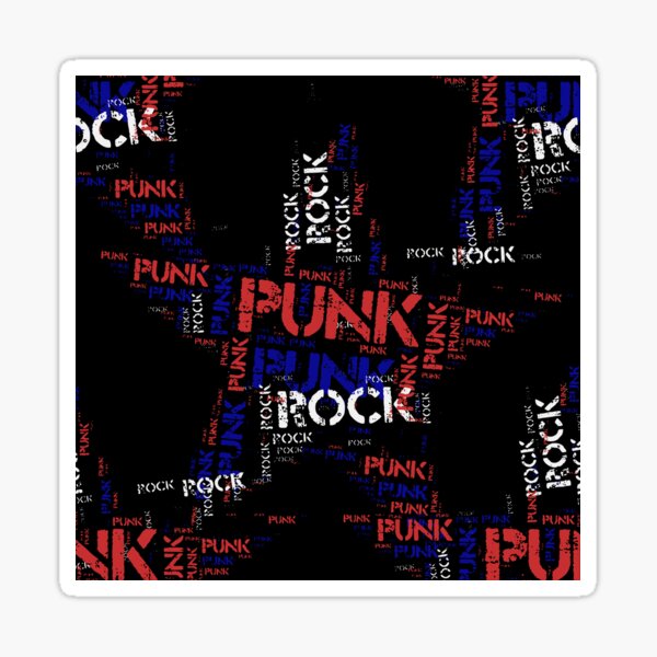 "Punk Rock Star Stencil Pattern" Sticker for Sale by Ikaroots | Redbubble