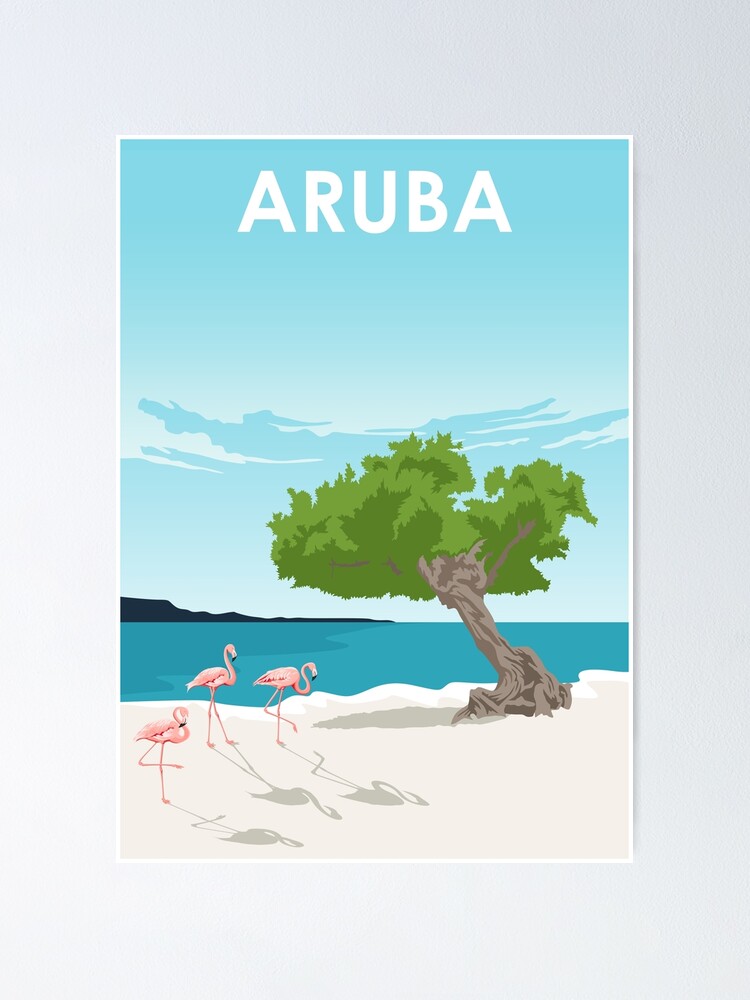 "Aruba Travel Poster" Poster by jornvanhezik | Redbubble