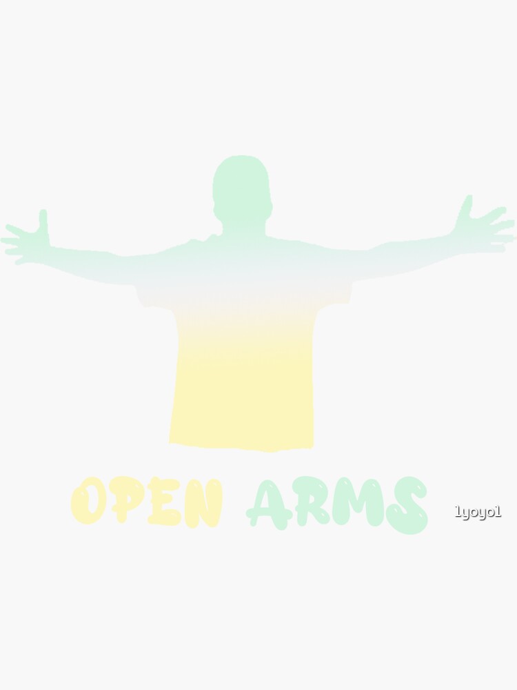 "Open Arms " Sticker for Sale by 1yoyo1 | Redbubble