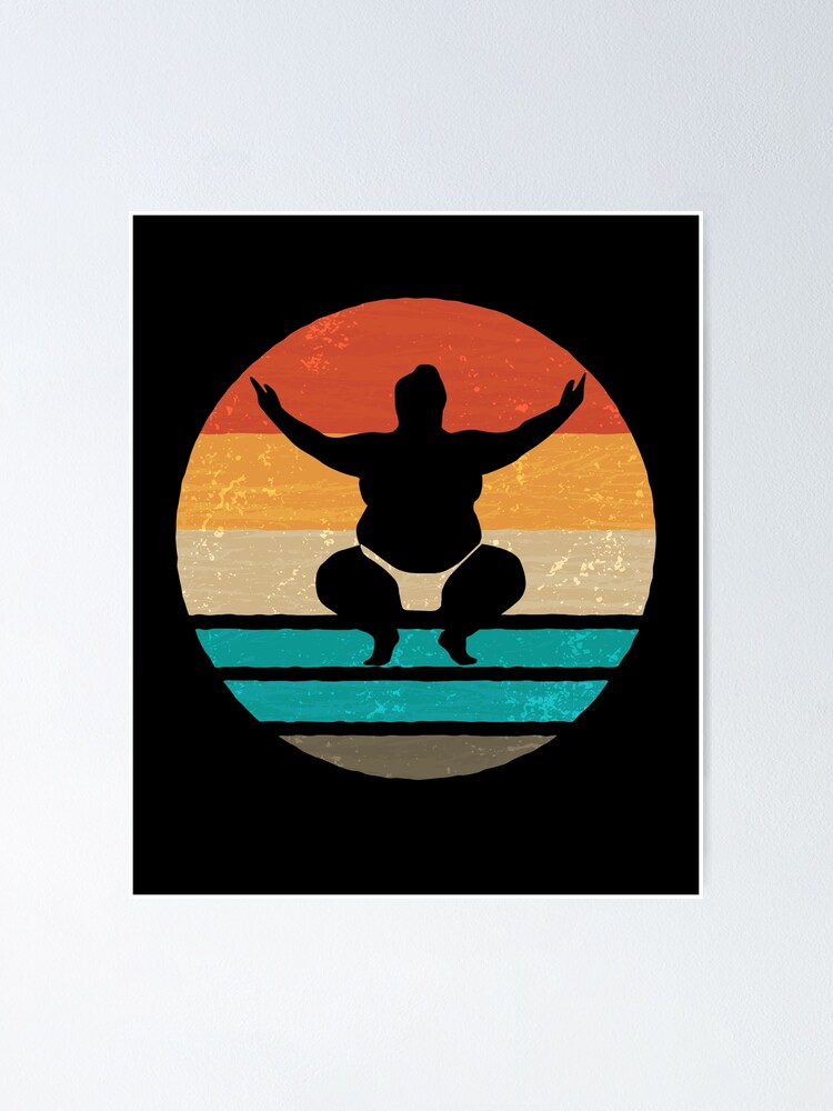 "Sumo Wrestling - Retro Sumo Wrestlers - Japanese Sumo" Poster for Sale ...
