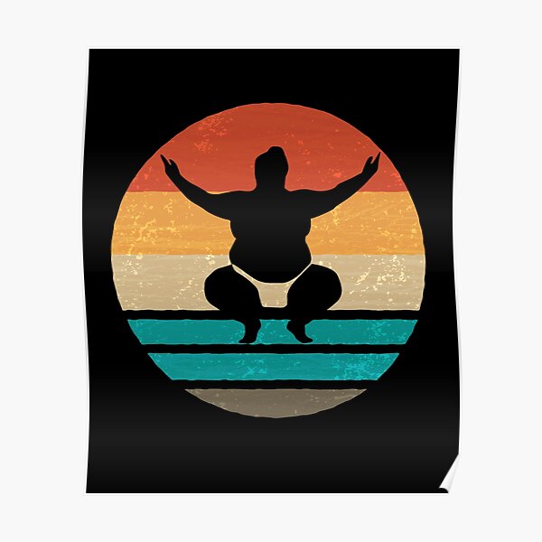 "Sumo Wrestling - Retro Sumo Wrestlers - Japanese Sumo" Poster for Sale ...