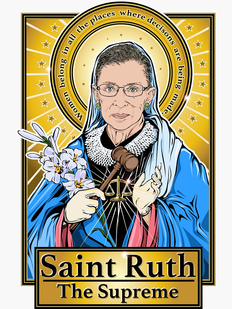 "Saint Ruth RBG" Sticker for Sale by popartwarlord1 | Redbubble