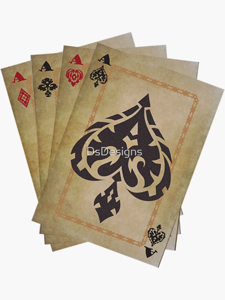 "Four Aces" Sticker by DsDesigns | Redbubble