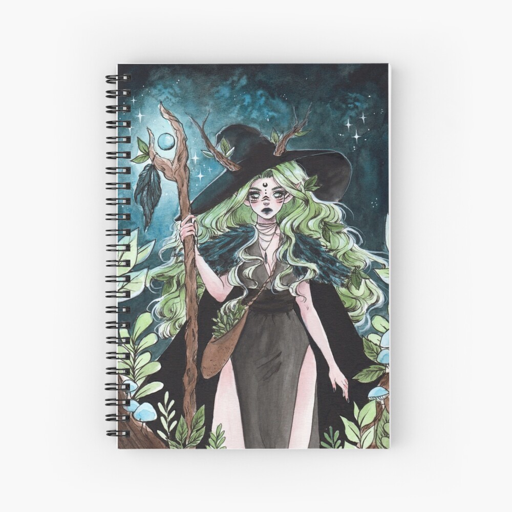 "Woodland witch" Spiral Notebook for Sale by ARiAillustr | Redbubble