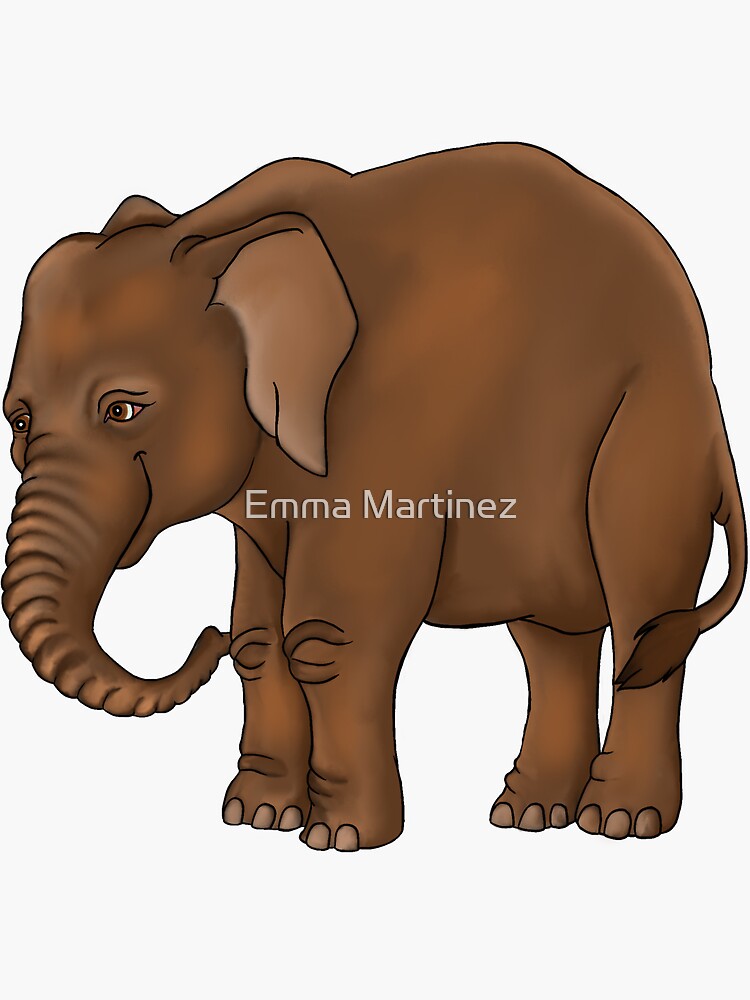 "Asian Elephant " Sticker for Sale by pepsirat | Redbubble