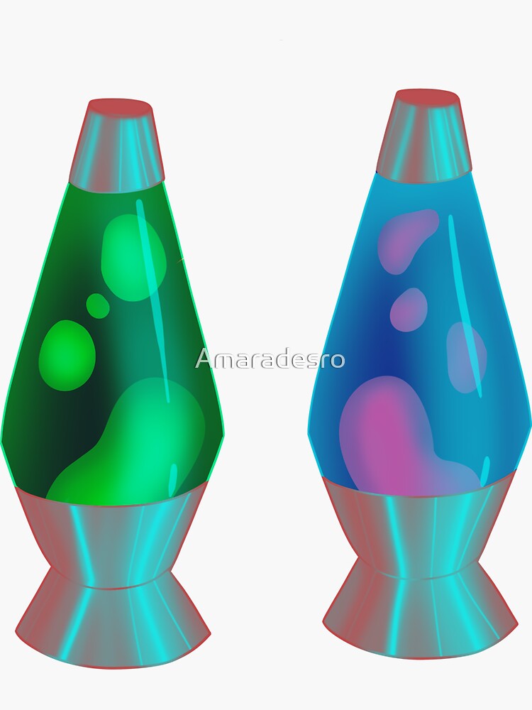 "Green and Blue Lava Lamps" Sticker for Sale by Amaradesro | Redbubble
