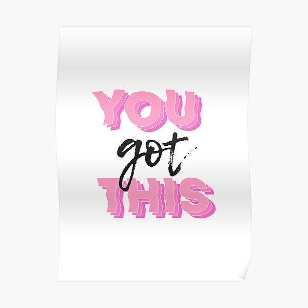 "you got this motivational quote wall art poster, tapestry black and ...
