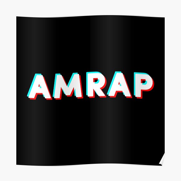 "AMRAP Crossfit Design- TikTok Logo Style" Poster for Sale by RXThread ...