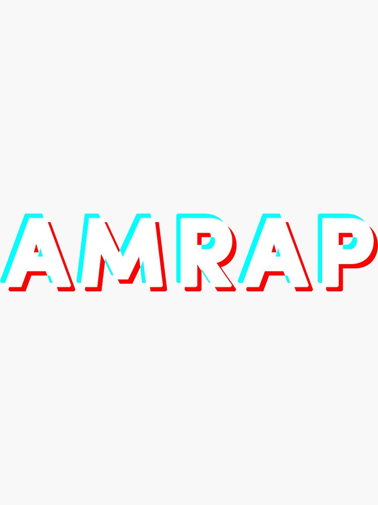 "AMRAP Crossfit Design- TikTok Logo Style" Sticker for Sale by RXThread ...