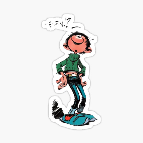 "Gaston Lagaffe" Sticker by Justforyouu | Redbubble