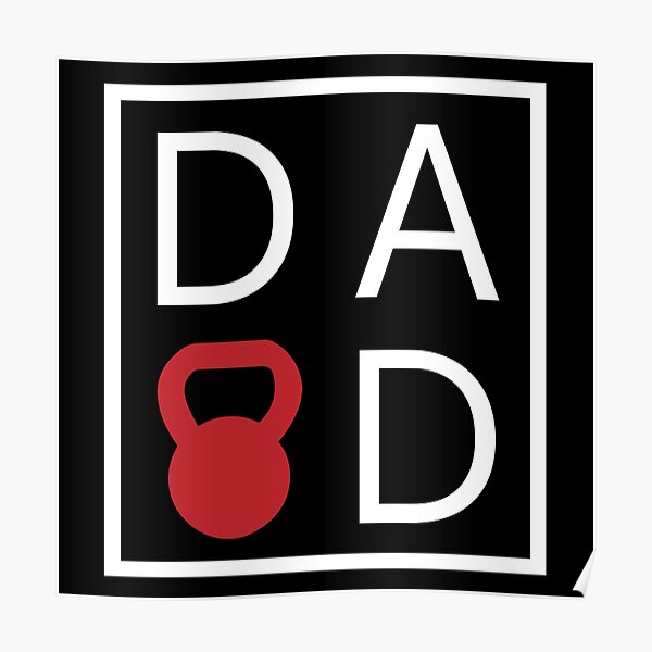 "Dad Love - Kettlebell I Love Dad - Crossfit Design in white box with ...