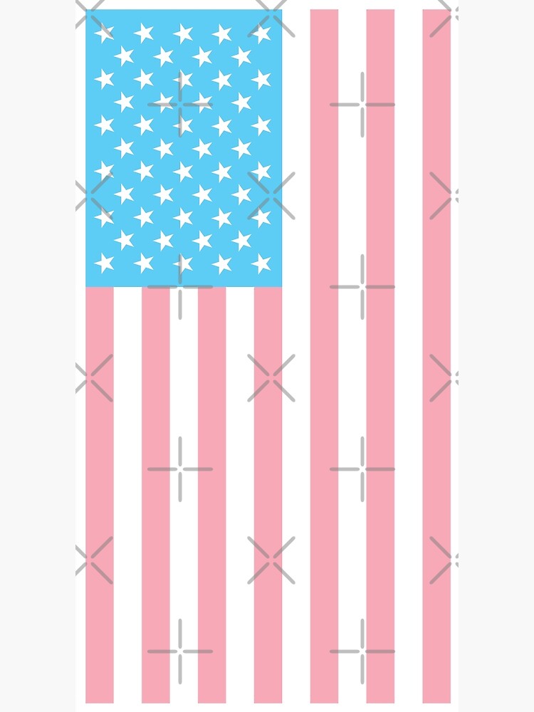 "Trans/American Flag" Poster by j-t- | Redbubble