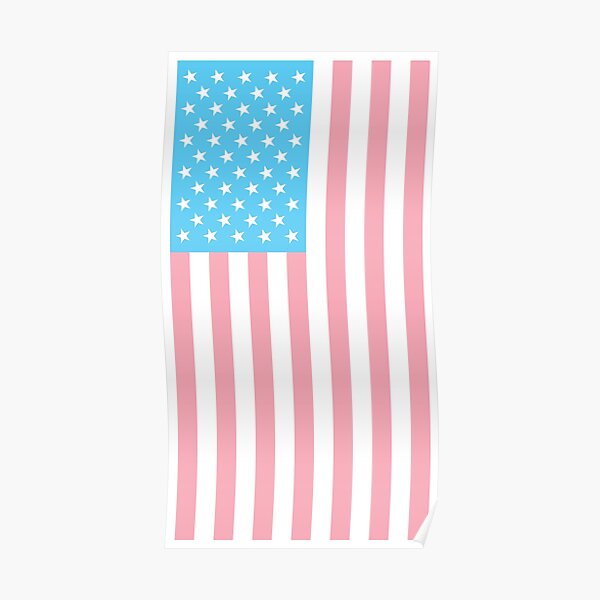 "Trans/American Flag" Poster by j-t- | Redbubble