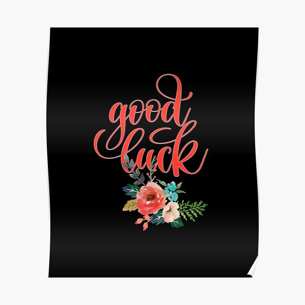 "Good luck,Inspirational Quotes,word art, text design with illustration ...