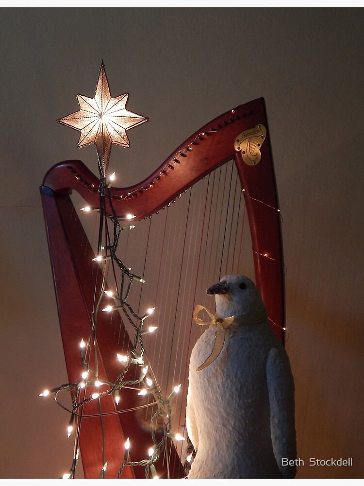 "Harp & Bird in Holiday Lights" Poster by Harp67 | Redbubble