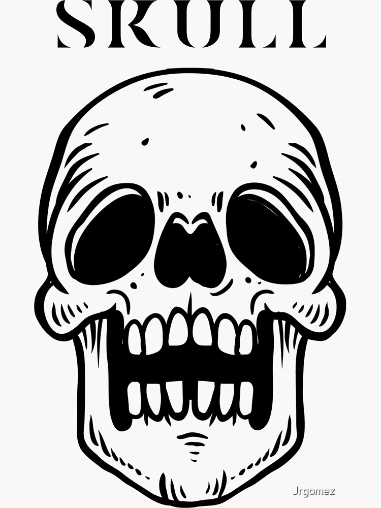 "skull face " Sticker for Sale by Jrgomez | Redbubble