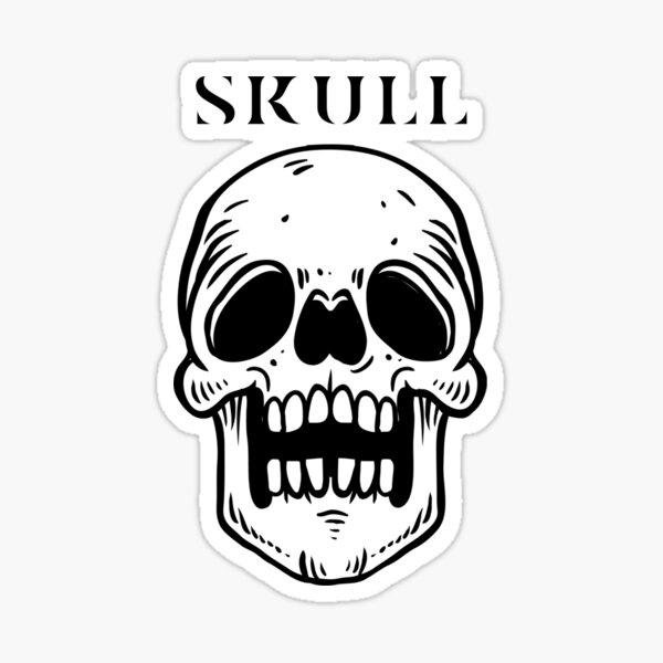"skull face " Sticker for Sale by Jrgomez | Redbubble