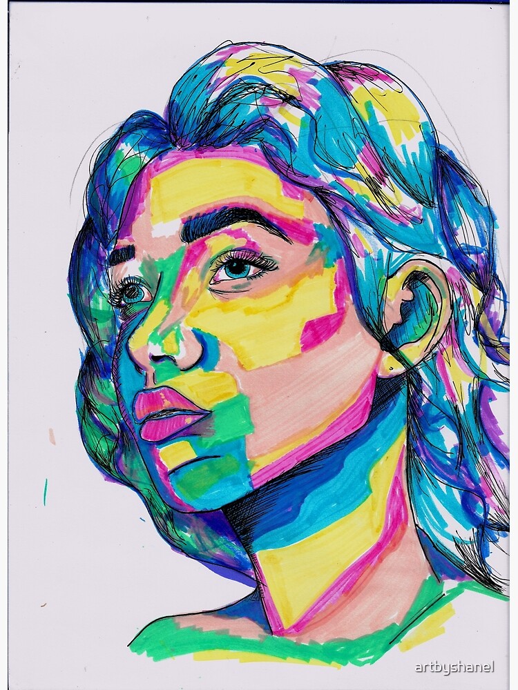 "Highlighter Portrait" Poster by artbyshanel | Redbubble
