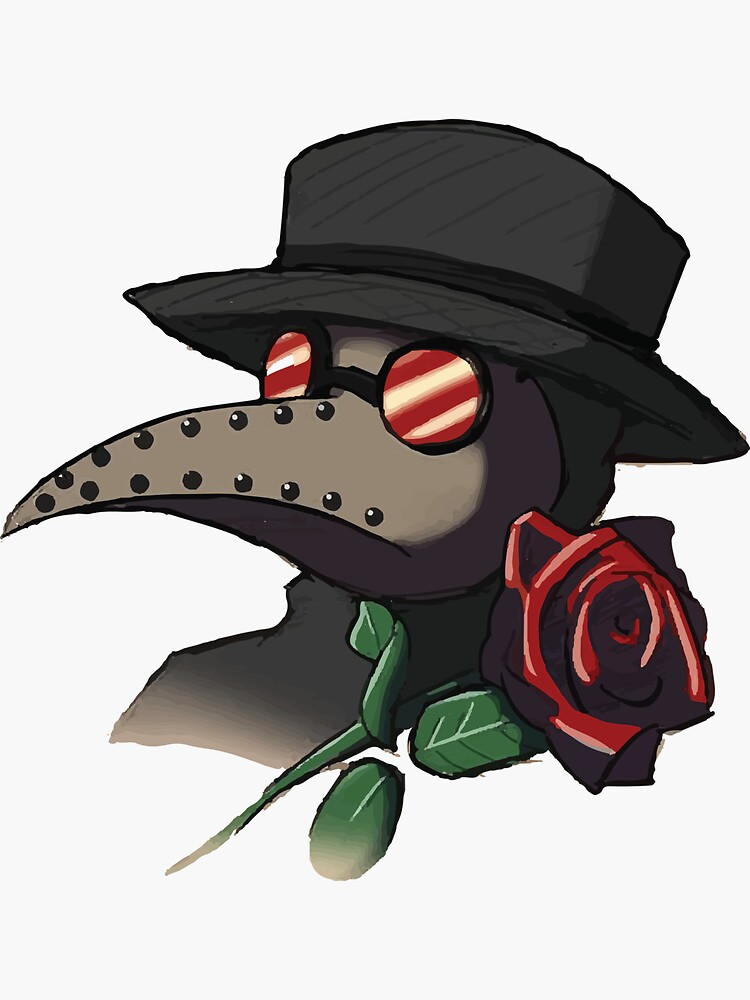 "Rose Plague Doctor" Sticker by Moons-Designs | Redbubble