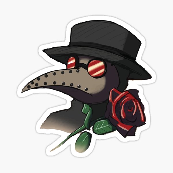 "Rose Plague Doctor" Sticker by Moons-Designs | Redbubble