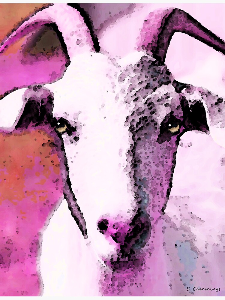 "Goat Art - Pinky" Sticker for Sale by SharonCummings | Redbubble