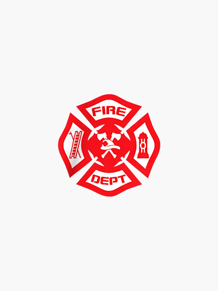 "Fire Department Uniform Official Firefighter Gear" Sticker for Sale by ...