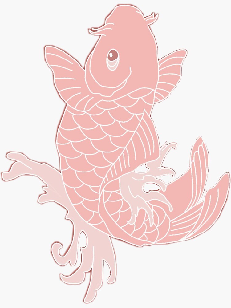 "Jumping Koi Fish" Sticker for Sale by Emmstickr | Redbubble