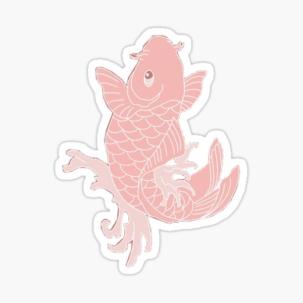 "Jumping Koi Fish" Sticker for Sale by Emmstickr | Redbubble