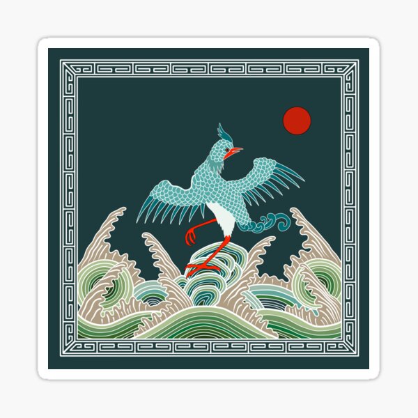 "Tradtional Asian Art Modernized" Sticker for Sale by SincerelyClover ...