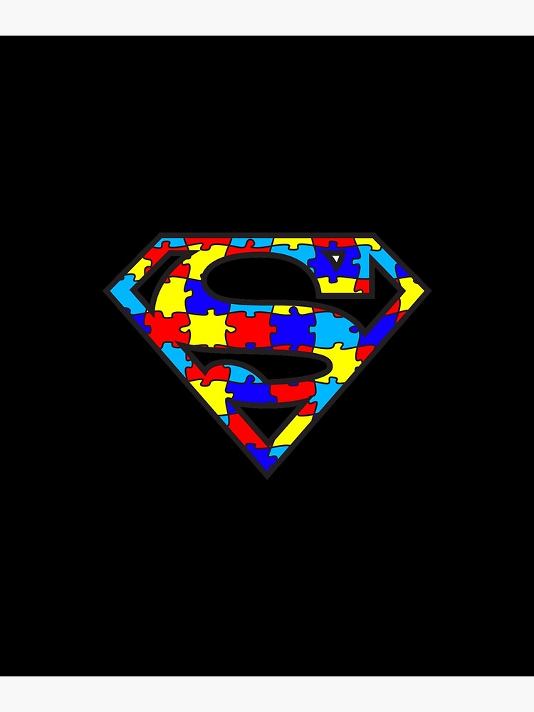 Autism Superman Logo Original Autism Awareness Day Superhero Logo