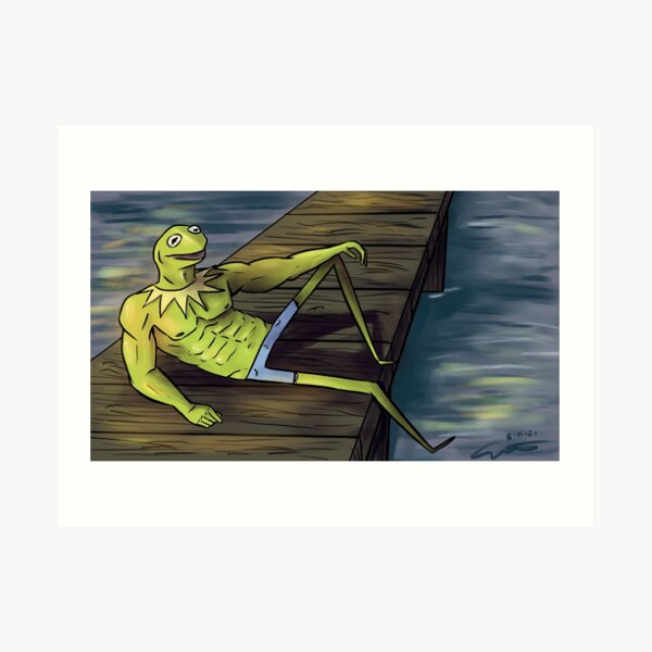 "Buff Kermit The Frog" Art Print for Sale by ClassyShark | Redbubble