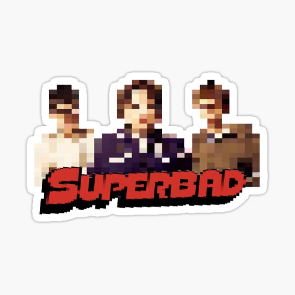 Pegatina «SuperBad Movie Pixel Art» de DrMemes | Redbubble