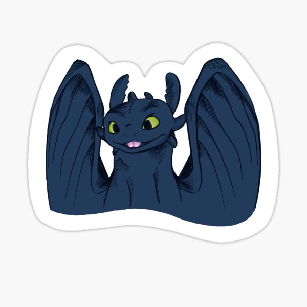 "Toothless" Sticker for Sale by anikavodicka | Redbubble