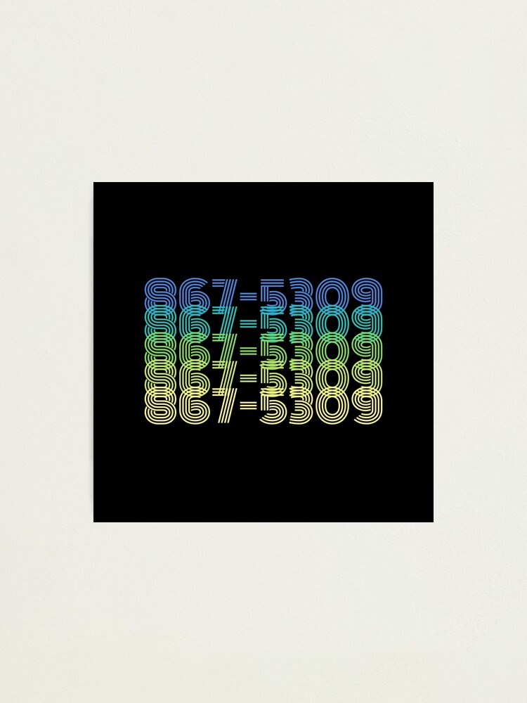 Lámina fotográfica «867-5309 - Famoso número de teléfono de los años 80 ...