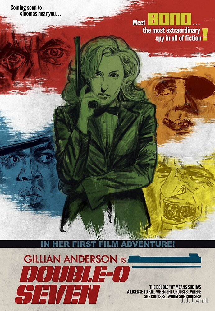 "Gillian Anderson is Double-O Seven" by J.J. Lendl | Redbubble