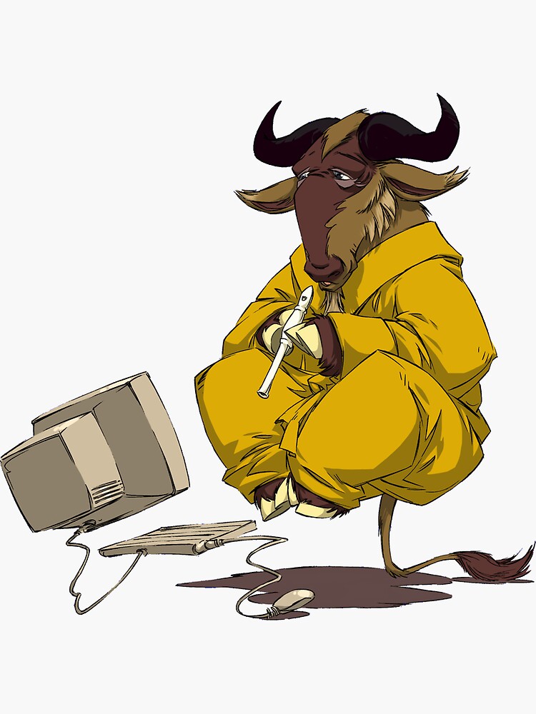 "gnu" Sticker for Sale by owerreloaded | Redbubble