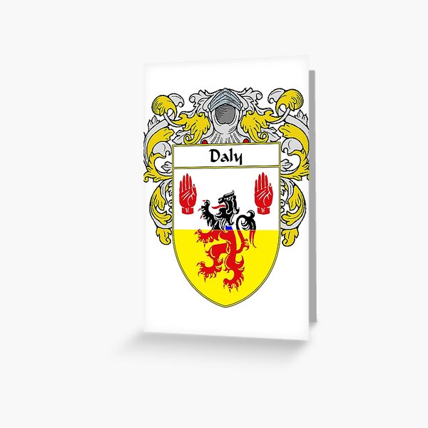 "Daly Coat of Arms/Family Crest" Greeting Card for Sale by IrishArms ...