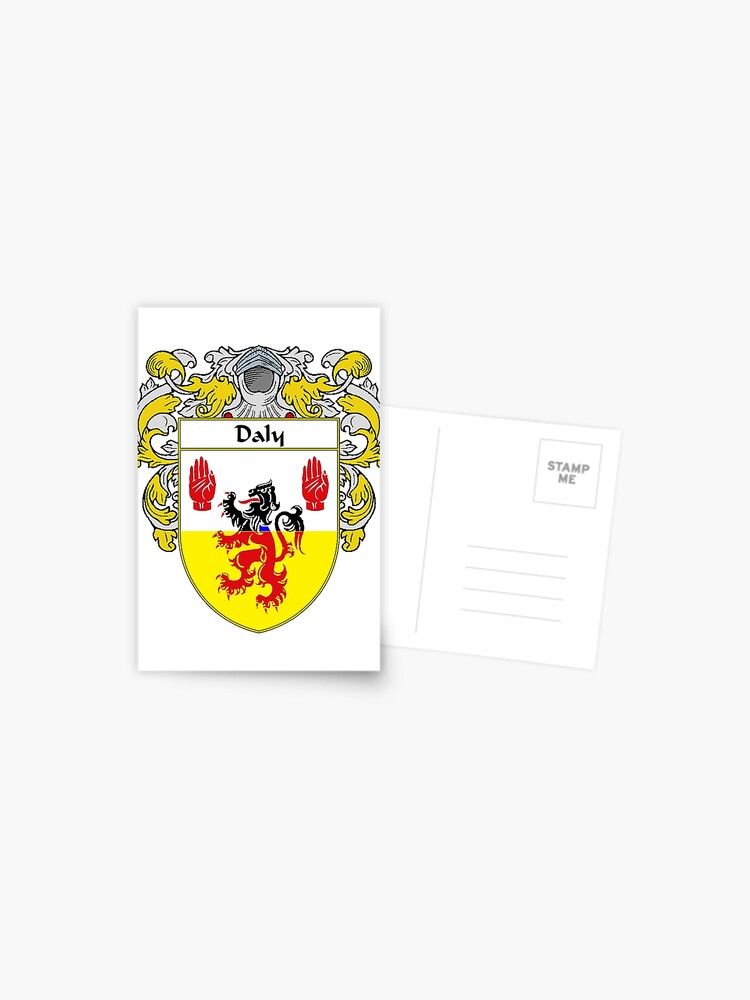 "Daly Coat of Arms/Family Crest" Postcard for Sale by William Martin ...