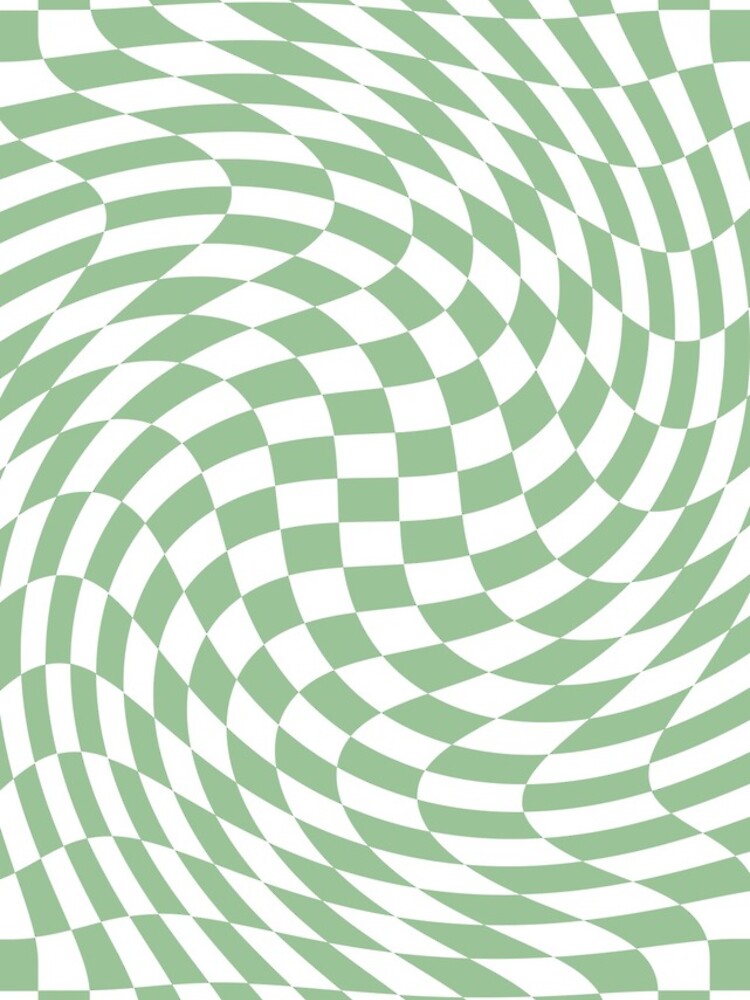 "Sage Green and White Checker Warp Pattern" iPhone Case for Sale by ...