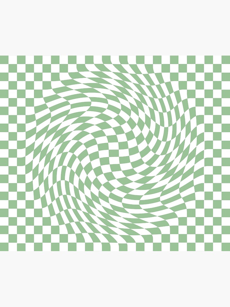 "Sage Green and White Checker Warp Pattern" Poster for Sale by ...