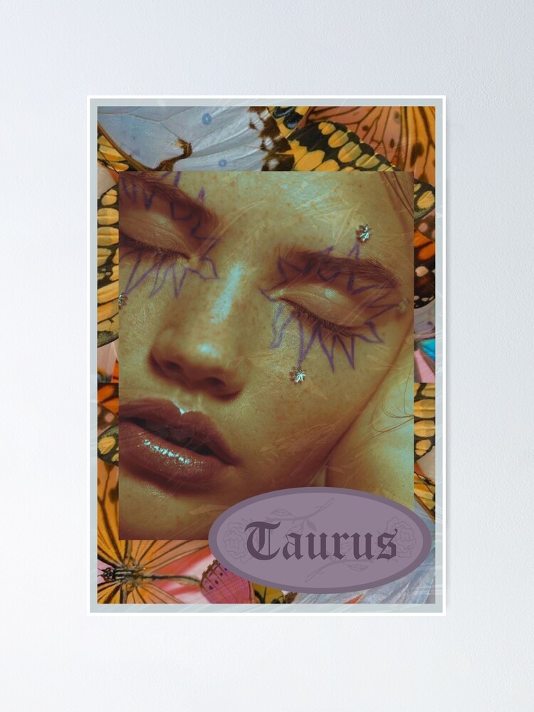 "Taurus + star + butterfly " Poster for Sale by angelslover | Redbubble