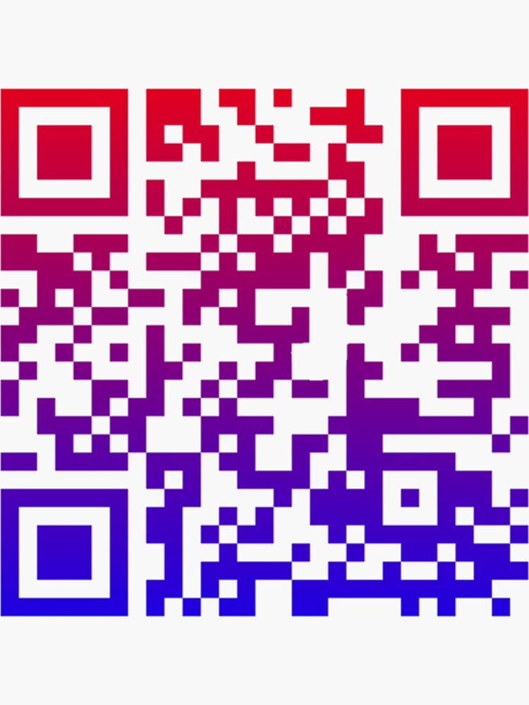 "Rickroll - Never gonna give you up QR code" Sticker for Sale by ...