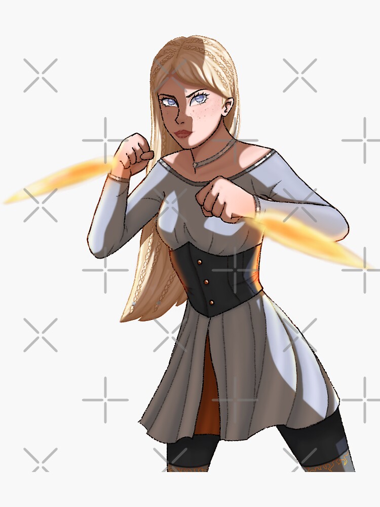 "Marella Redek KOTLC Sticker Fire Daggers" Sticker for Sale by create ...