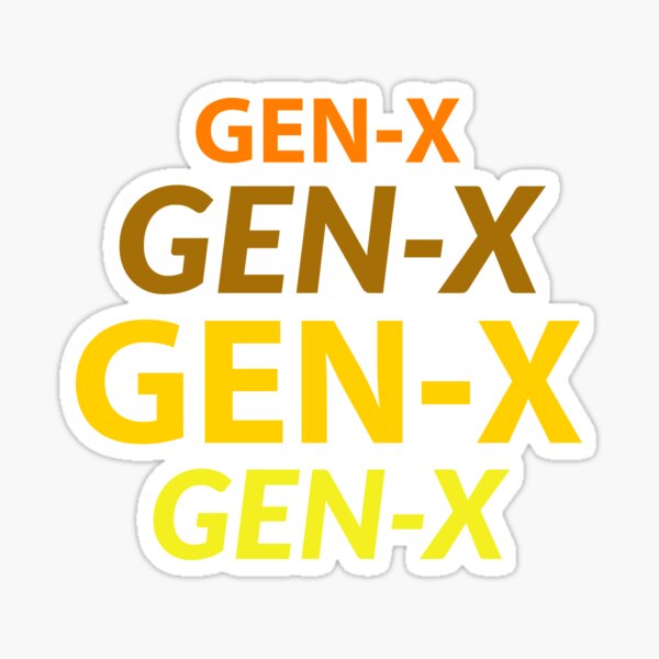 "generation x" Sticker for Sale by efenem | Redbubble