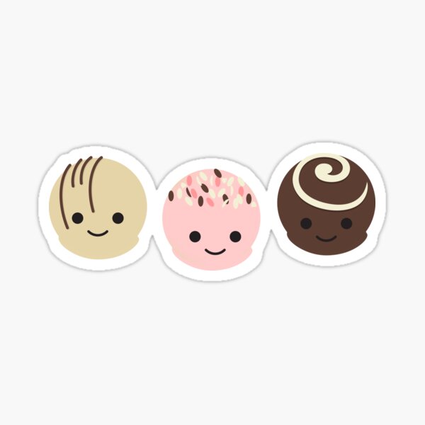 "Cute Kawaii Candy Truffles illustration" Sticker for Sale by Eggtooth ...