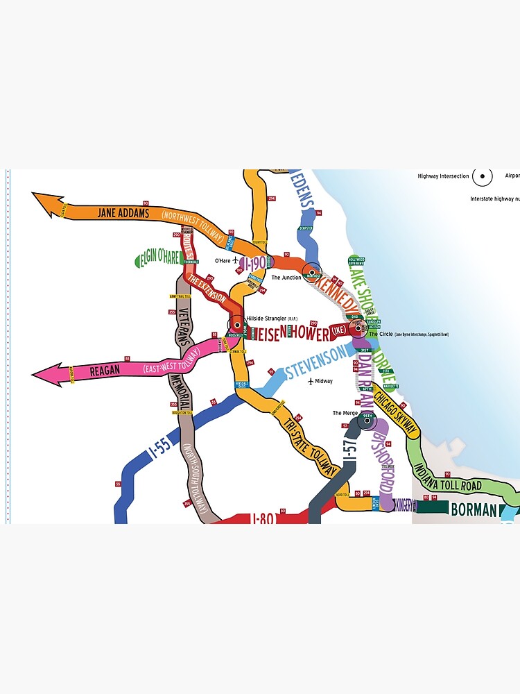 "Chicago Highway Names" Hardcover Journal for Sale by dunakin | Redbubble